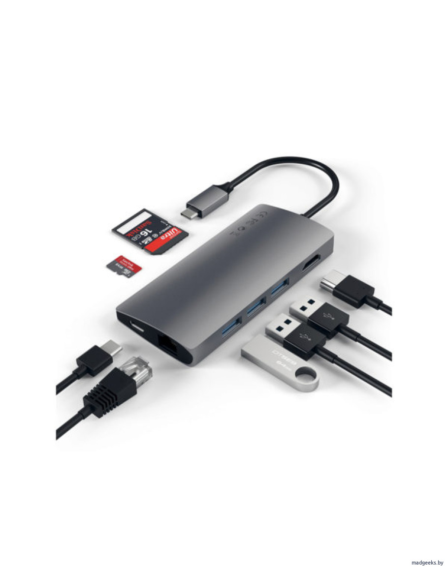 Адаптер-переходник Satechi Aluminum Multi-Port Adapter V2 (Satechi ...