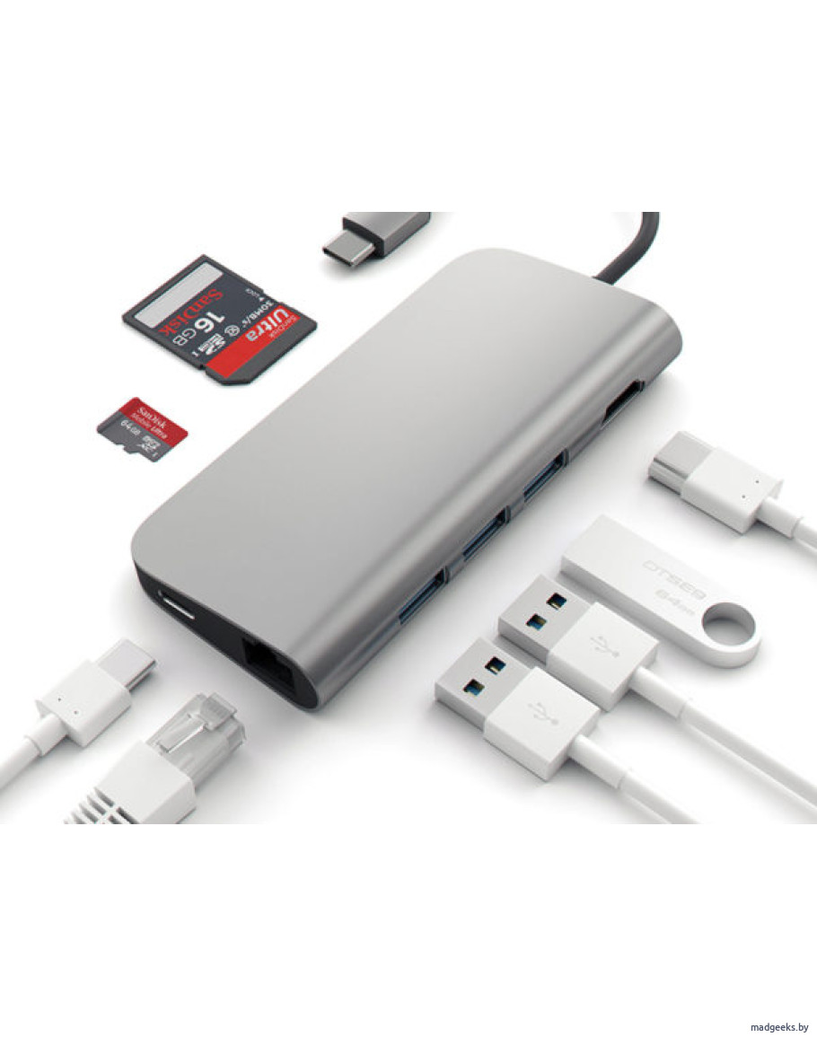 Адаптер-переходник Satechi Type-C MultiPort Adapter 4K Ethernet ...